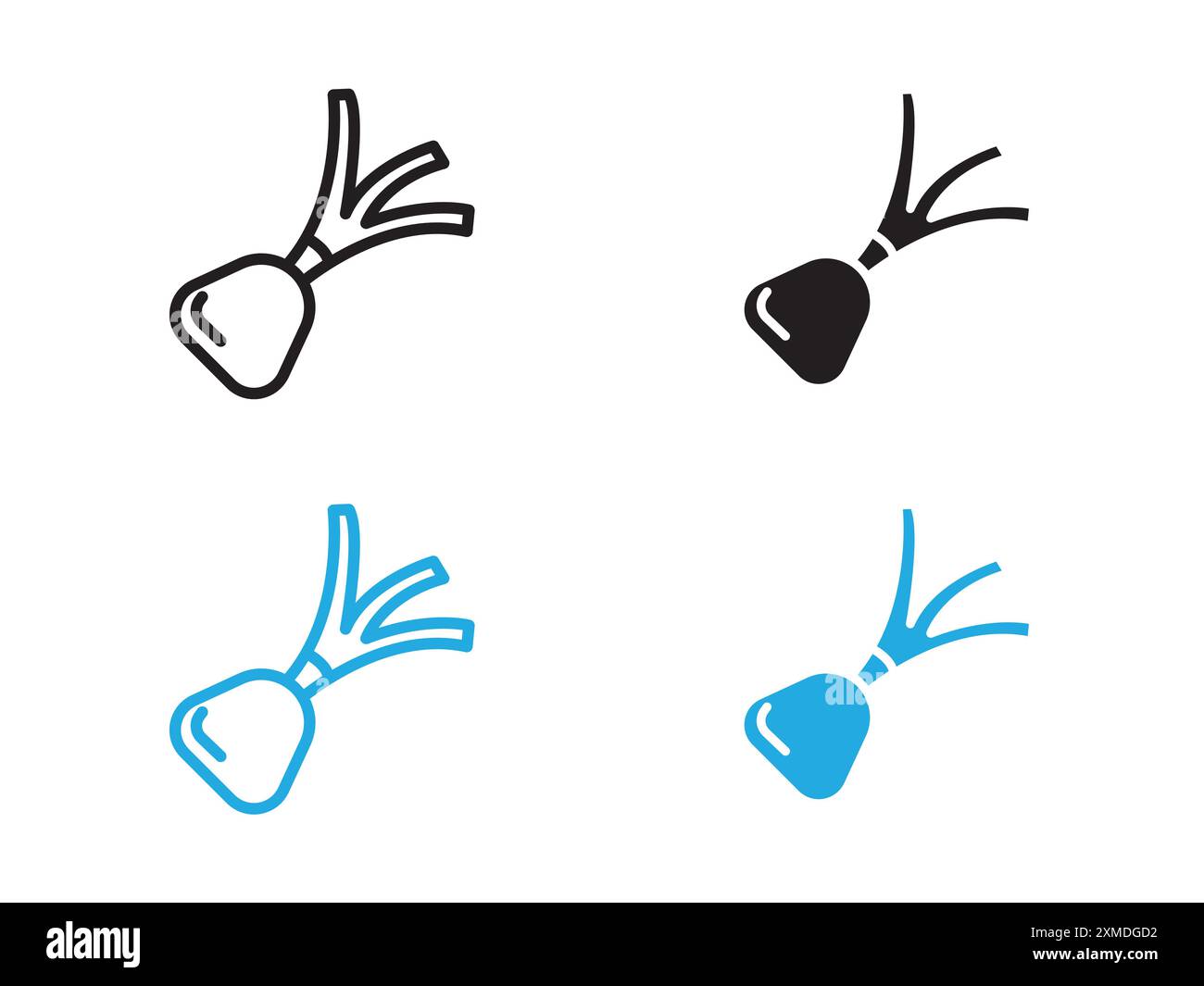 shallots icon vector line logo mark or symbol set collection outline ...