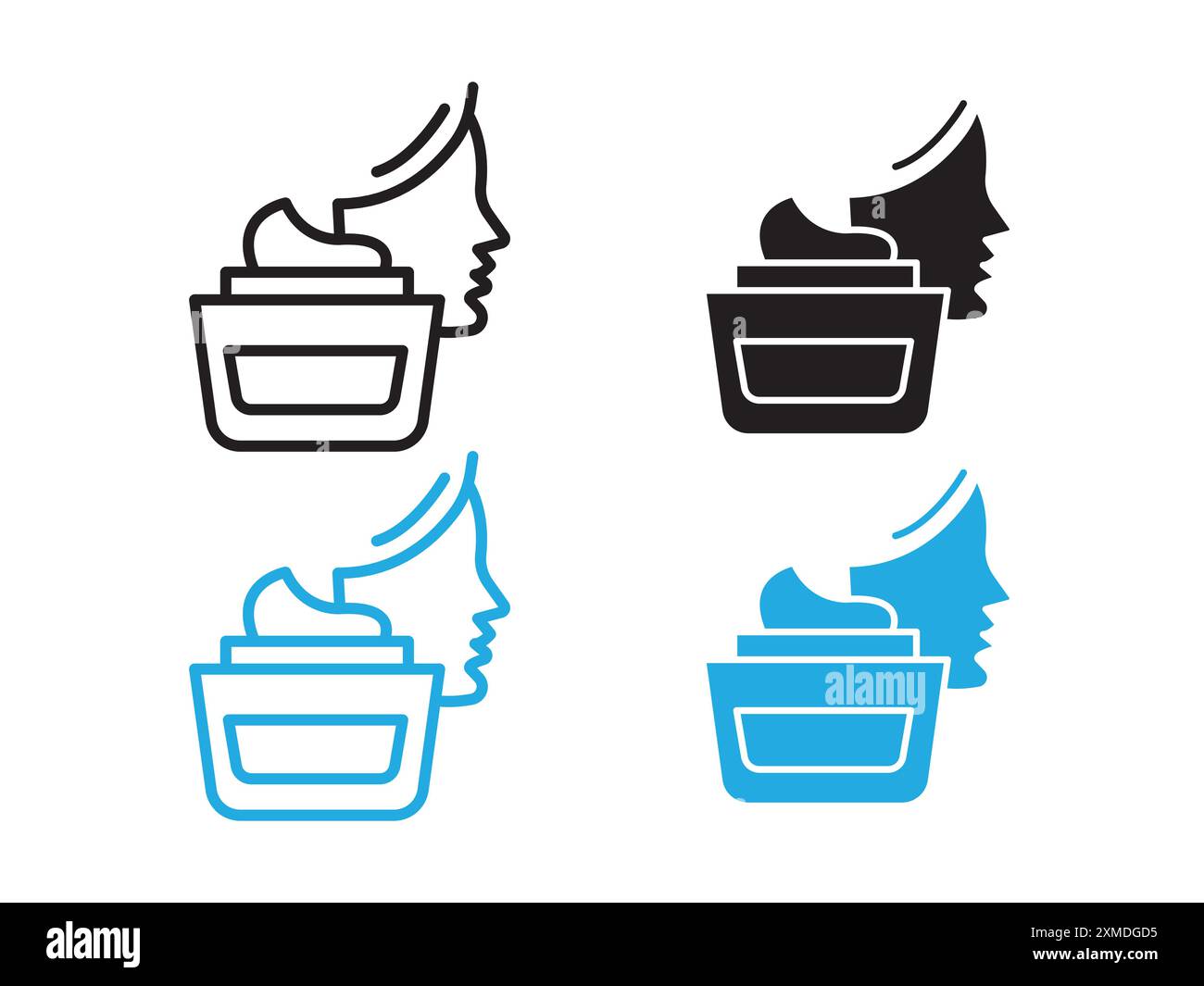 Skin care icon vector line logo mark or symbol set collection outline ...