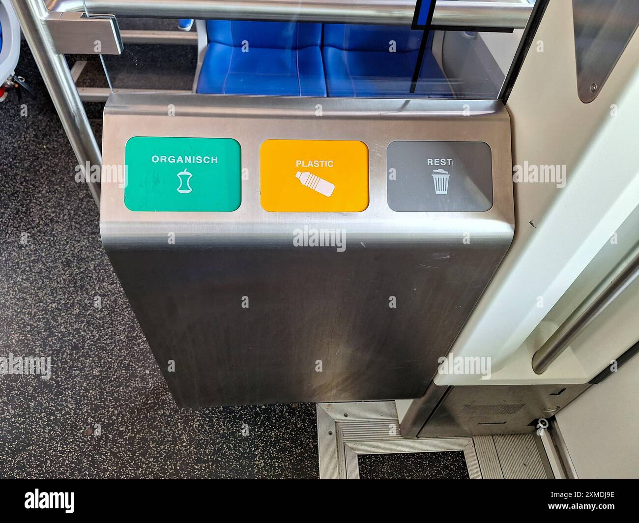 Interior of the SNG local commuter sprinter train of NS in the ...