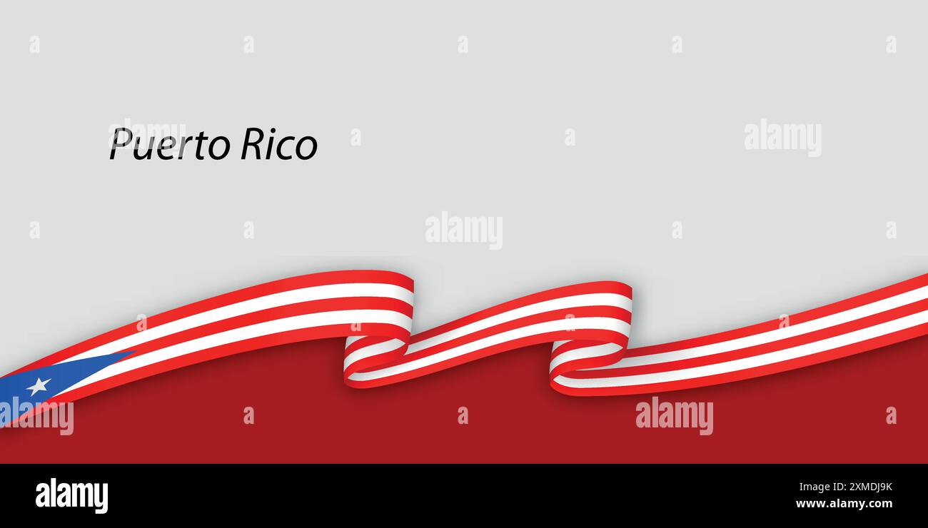 Puerto rico flag ribbon Stock Vector Images - Alamy