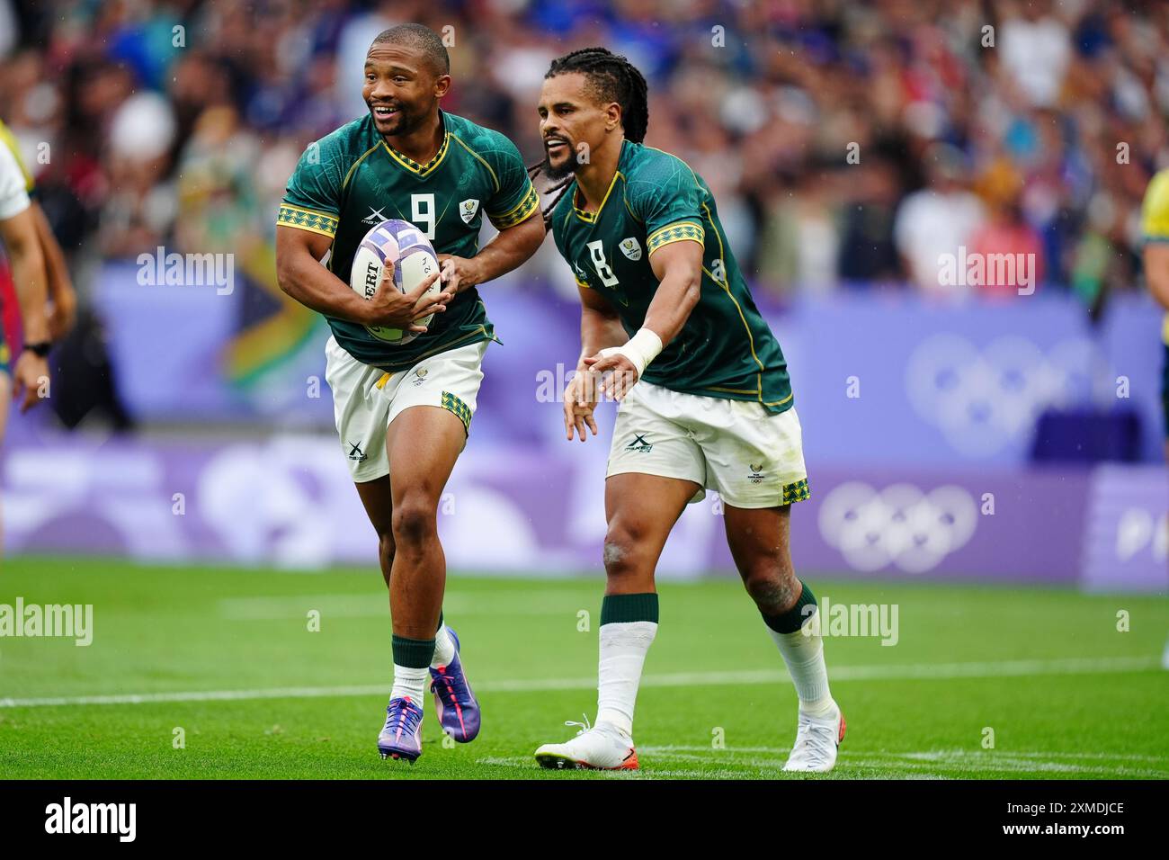 South Africa's Shaun Williams (left) celebrates with South Africa's ...