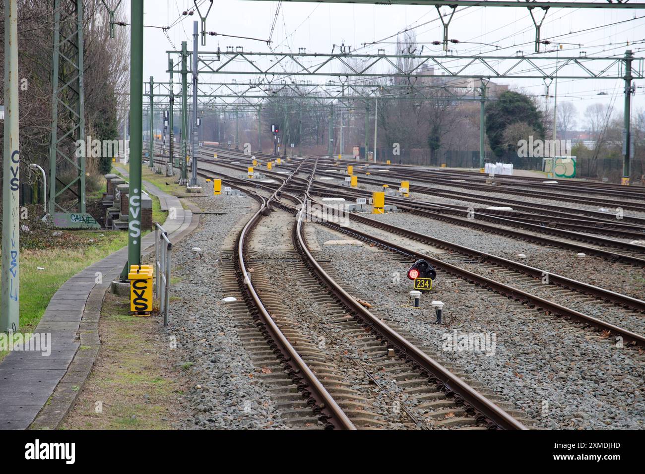 Train station The Hague Hollands Spoor (HS) built in 1888 with old ...