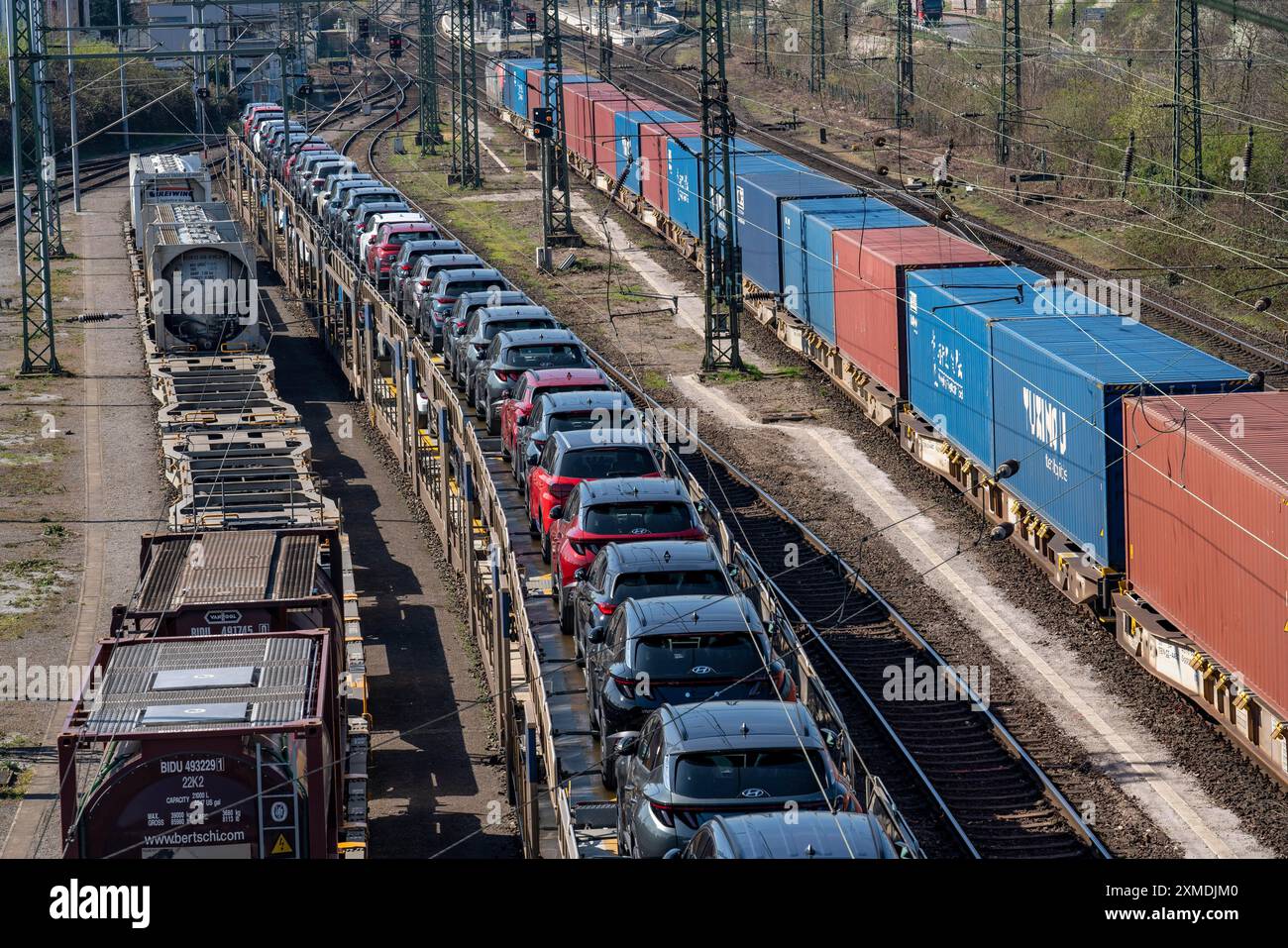Duisburg-Rheinhausen freight station, at the Logport harbour area ...