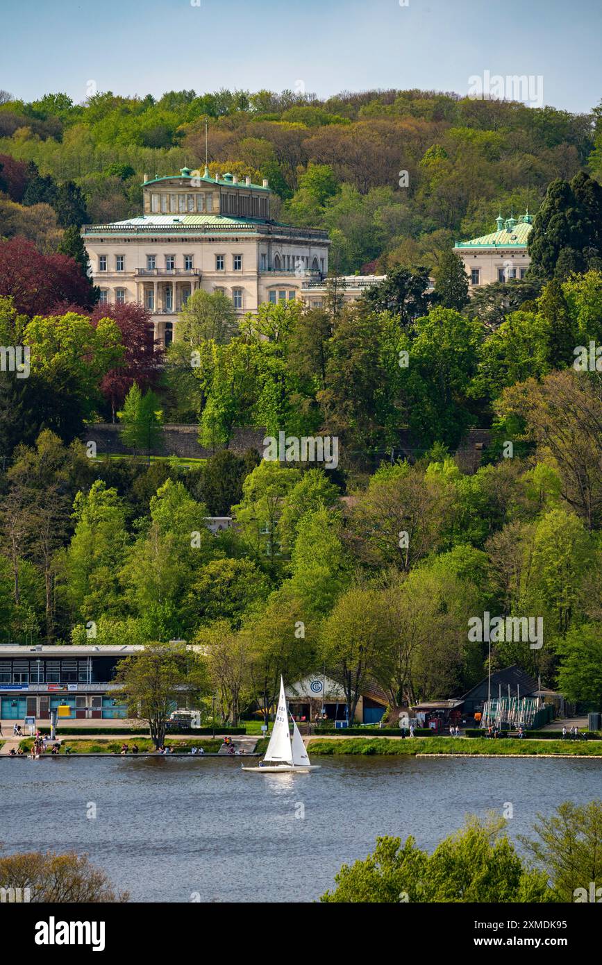 Villa Huegel, seat of the Krupp industrial family, above Lake Baldeney ...