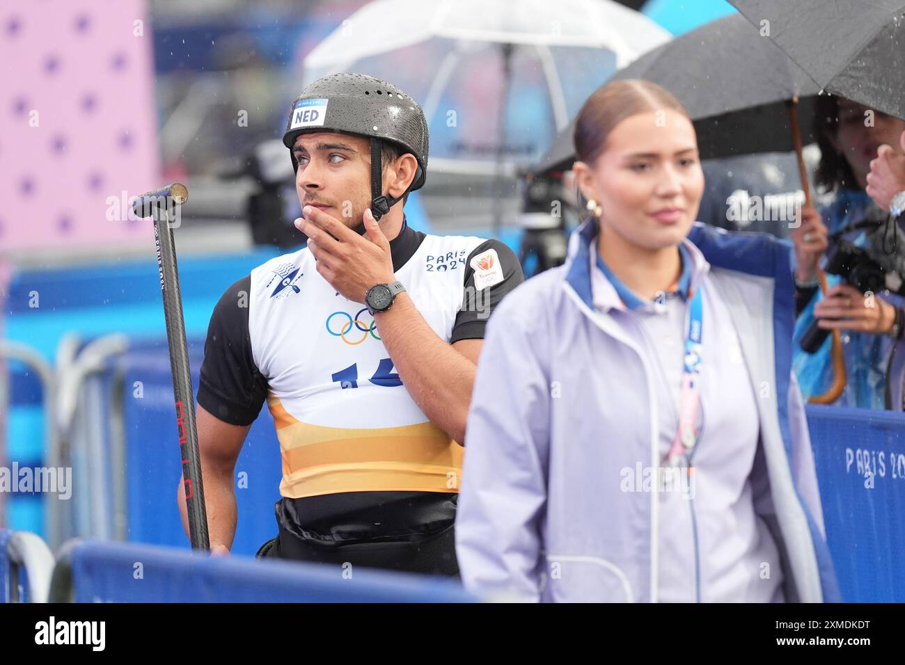 PARIS, FRANCE - JULY 27: Joris Otten waiting for result in the Men's ...