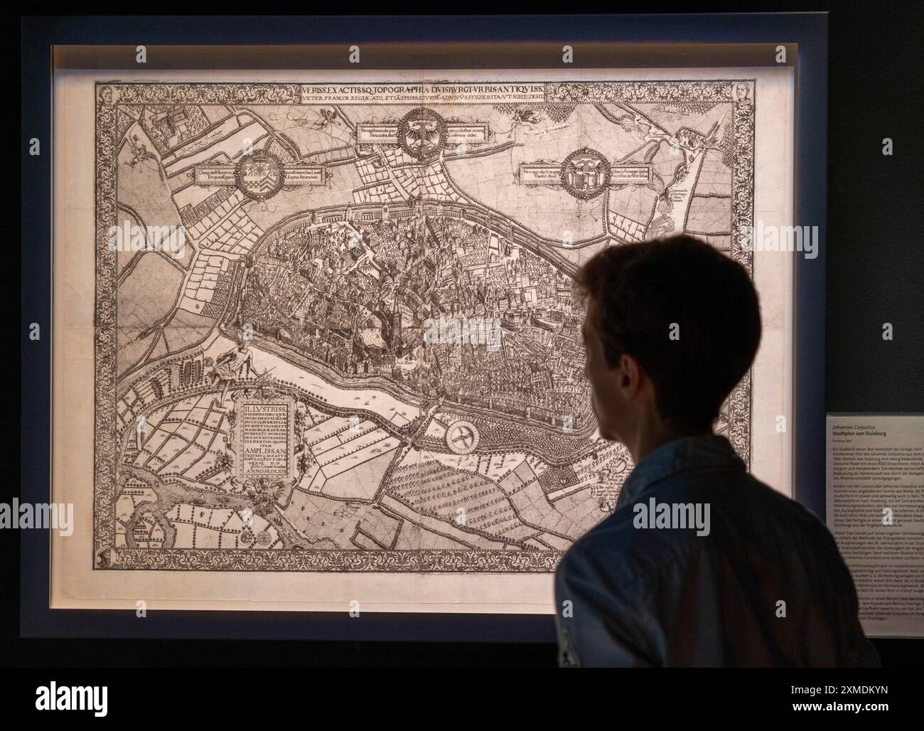 The City History Museum in Duisburg's inner harbour, the first city map ...