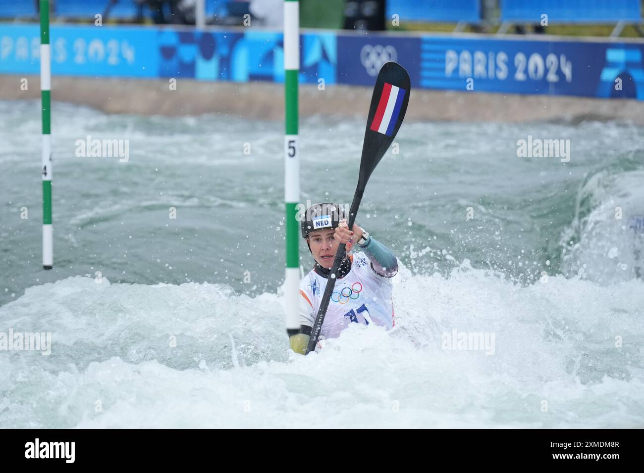 PARIS, FRANCE - JULY 27: Martina Wegman competing in the Women's Kayak ...