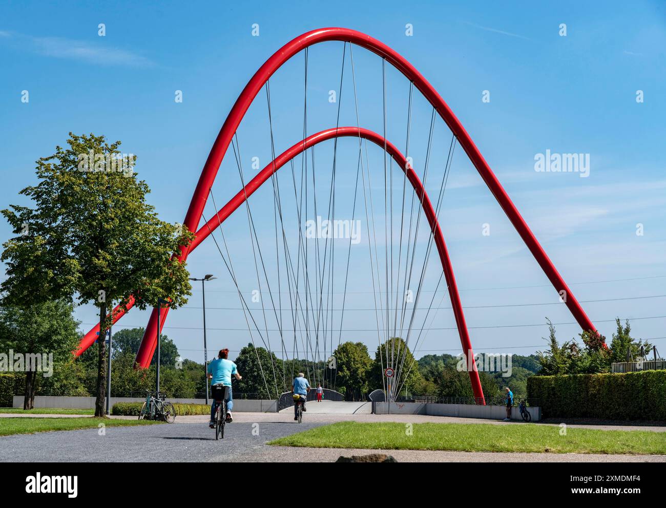 Nordsternpark, former Nordstern colliery site, Emscherpark cycle path ...