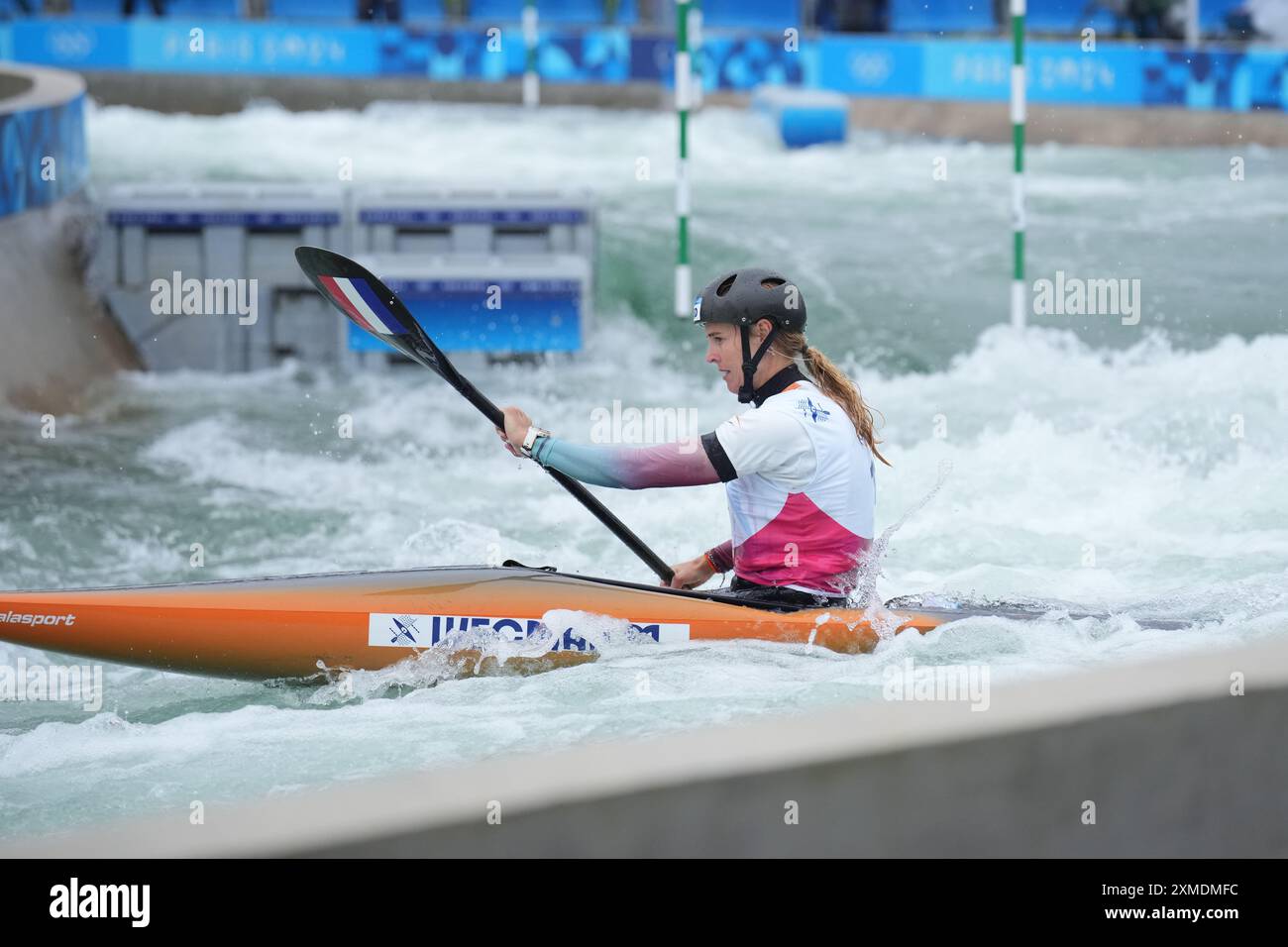 PARIS, FRANCE - JULY 27: Martina Wegman competing in the Women's Kayak ...