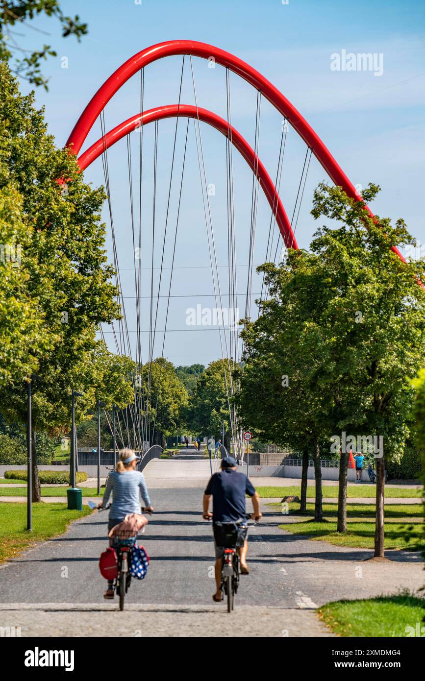 Nordsternpark, former Nordstern colliery site, Emscherpark cycle path ...