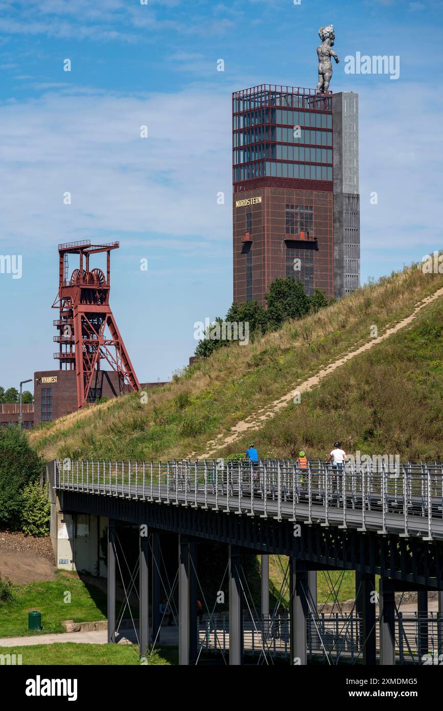 Nordsternpark, former Nordstern colliery site, steel footbridges ...