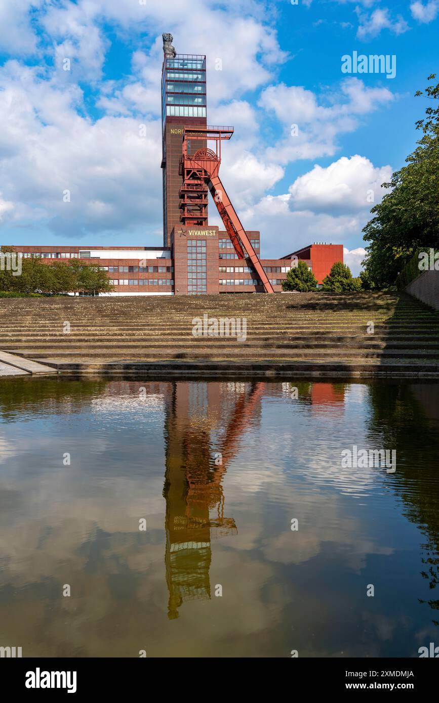 Nordsternpark, former site of Nordstern colliery, pithead tower ...
