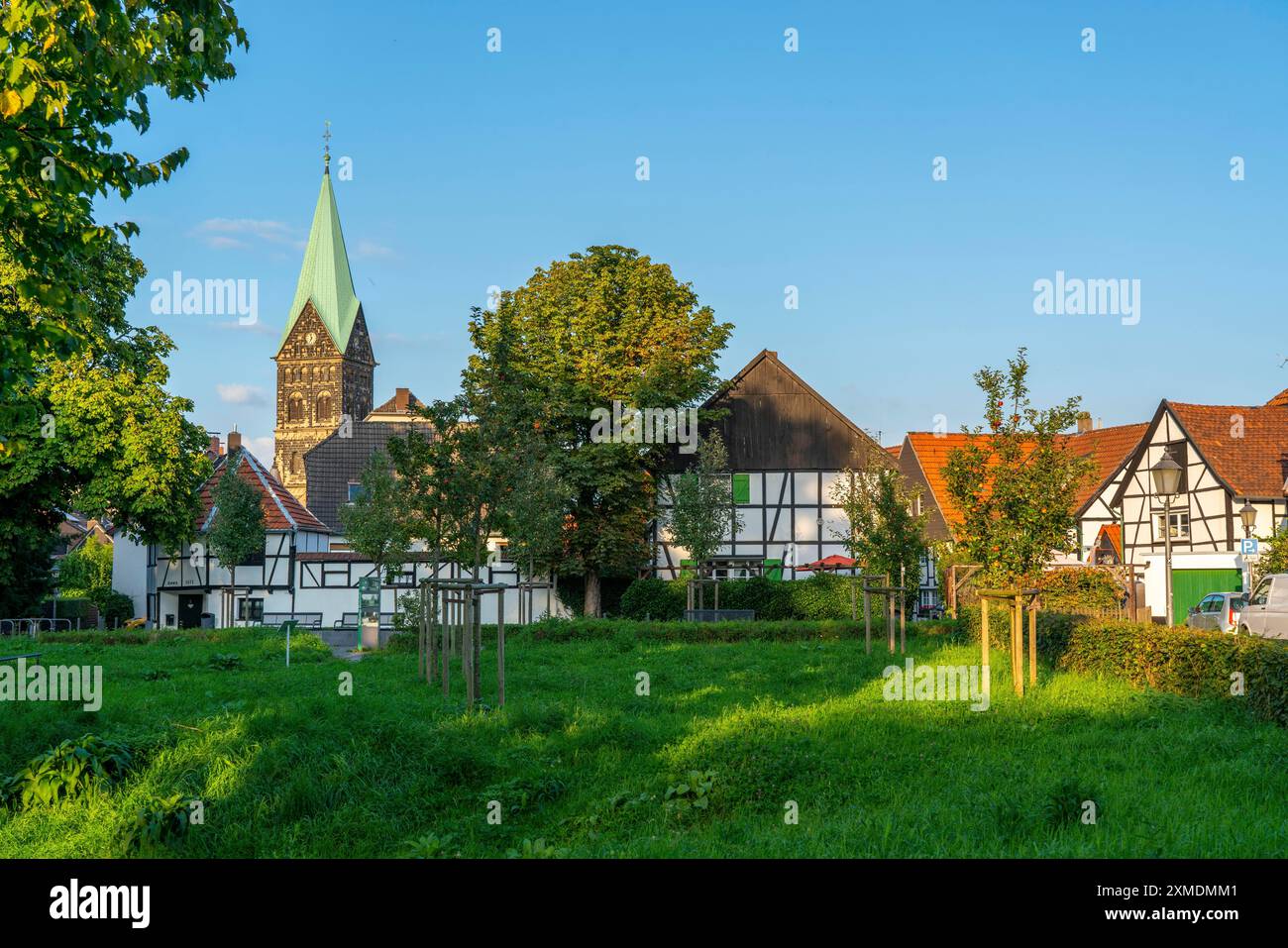 Old village of Westerholt, listed district of Herten Westerholt, over ...