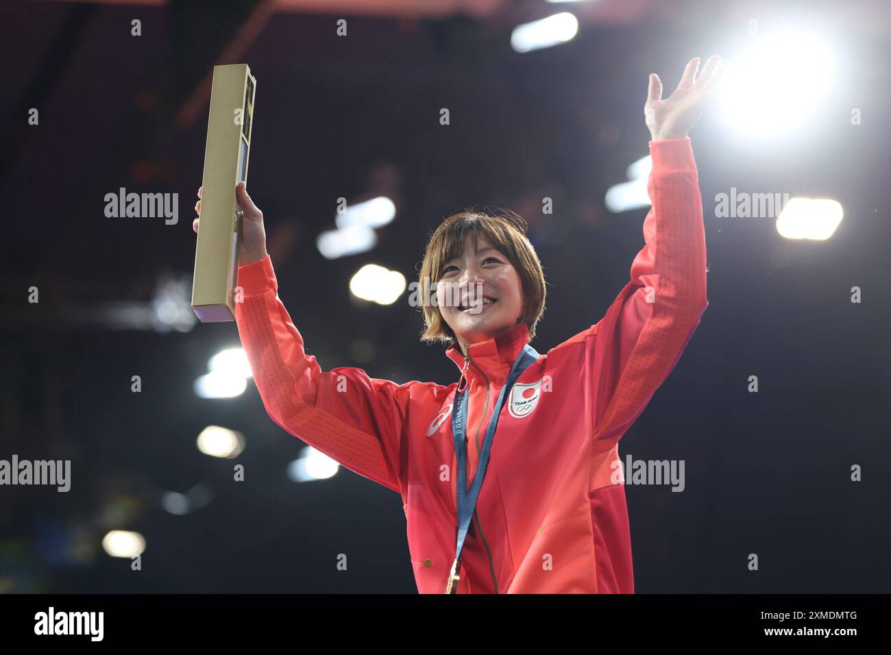 TSUNODA Natsumi of Japan, the gold medalist of women's judo -48 kg ...