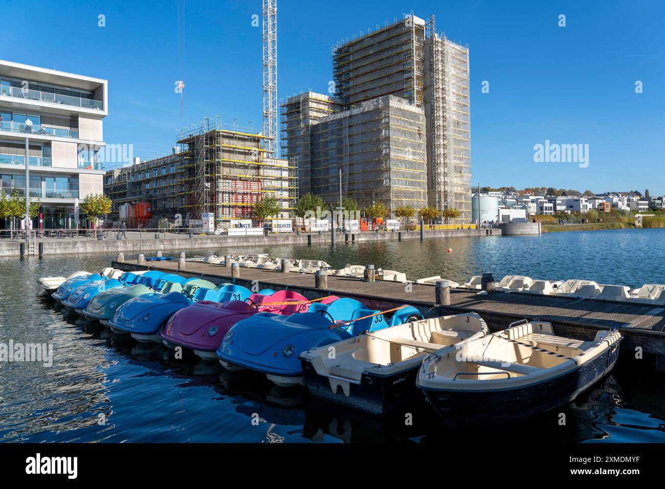 Construction site, new residential development, Phoenixsee residence on ...
