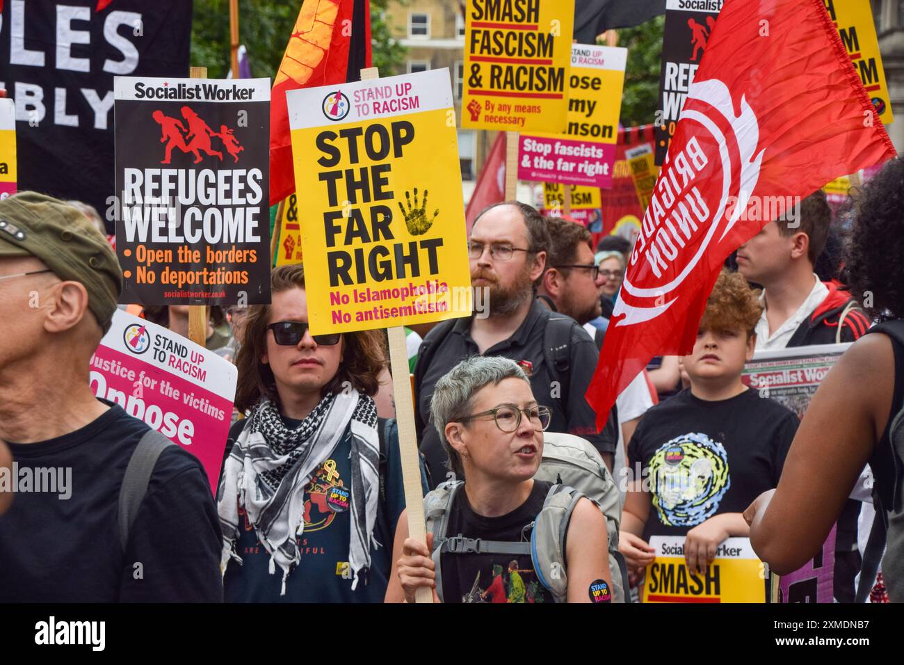 Anti far right unions uk 2024 hi-res stock photography and images - Alamy