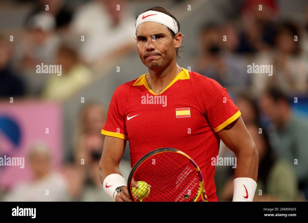 Paris, France. July 27th 2024. Spain's Rafael Nadal during their first ...