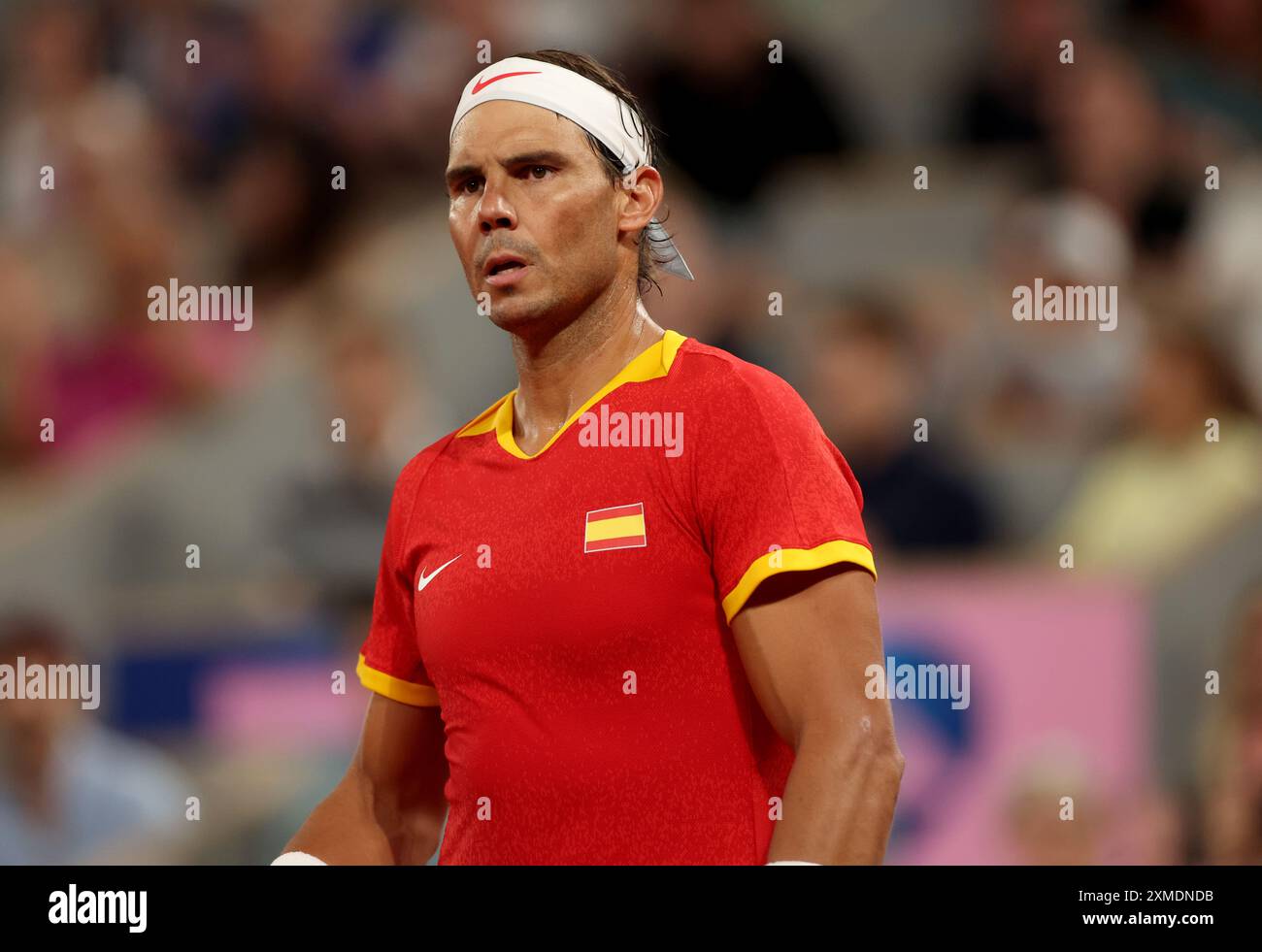 Paris, France. July 27th 2024. Spain's Rafael Nadal during their first ...