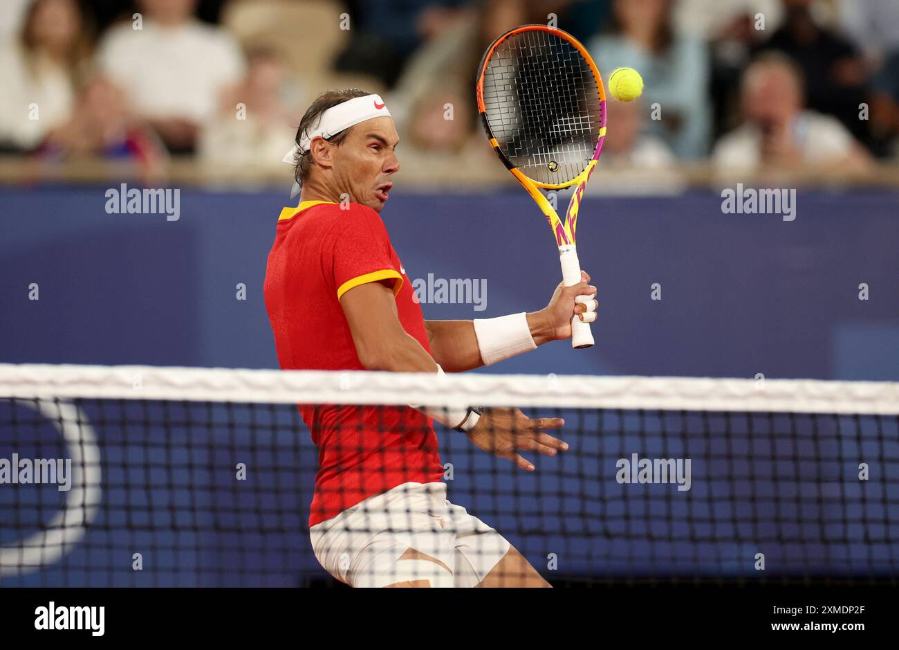 Paris, France. July 27th 2024. Spain's Rafael Nadal during their first ...