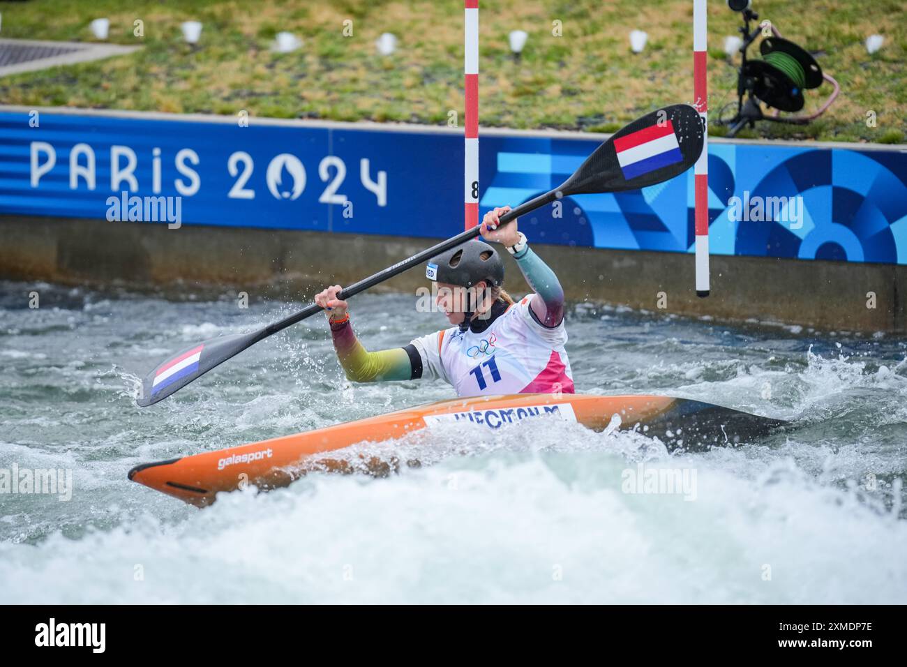 PARIS, FRANCE - JULY 27: Martina Wegman competing in the Women's Kayak ...