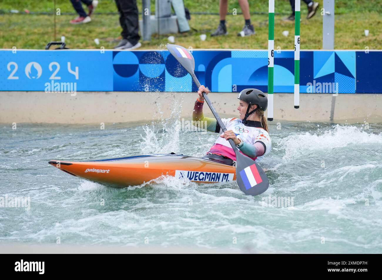 PARIS, FRANCE - JULY 27: Martina Wegman competing in the Women's Kayak ...