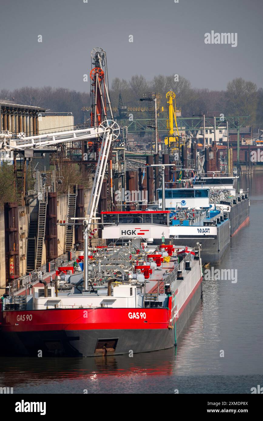 Duisport, Ruhrort harbour, oil island, TanQuid tank farm, for mineral ...