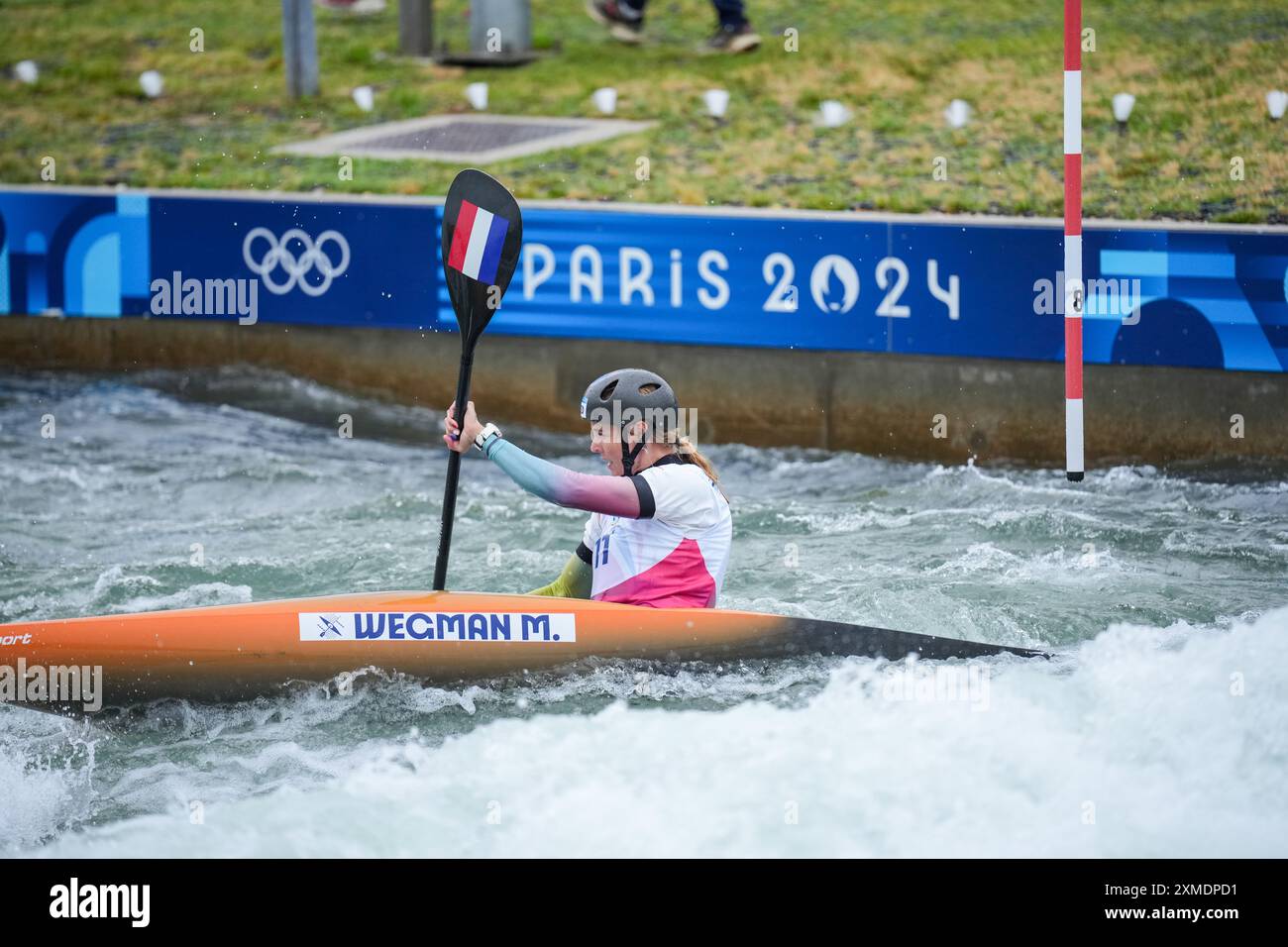 PARIS, FRANCE - JULY 27: Martina Wegman competing in the Women's Kayak ...