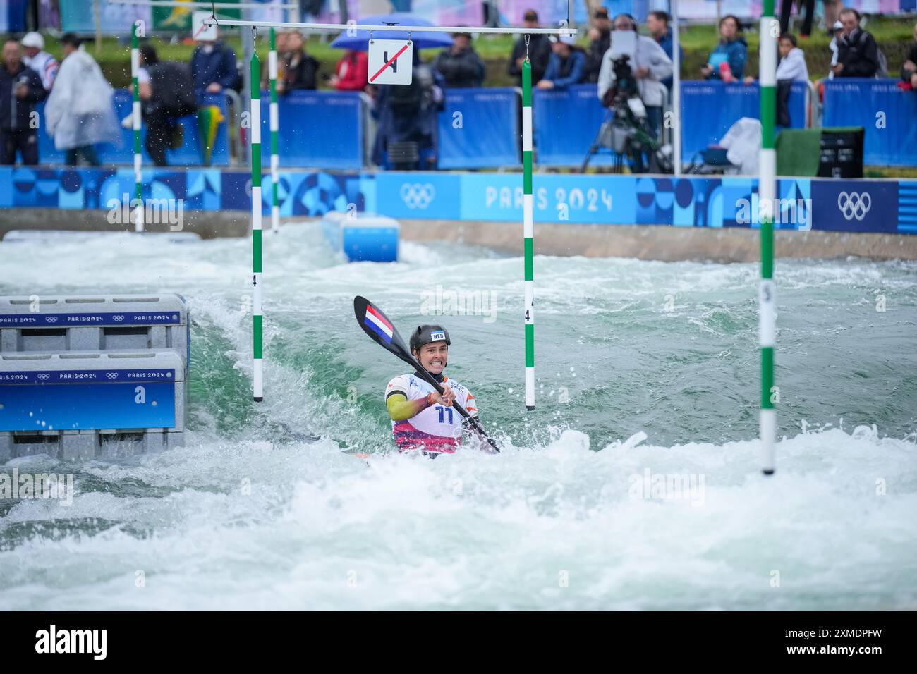 PARIS, FRANCE - JULY 27: Martina Wegman competing in the Women's Kayak ...