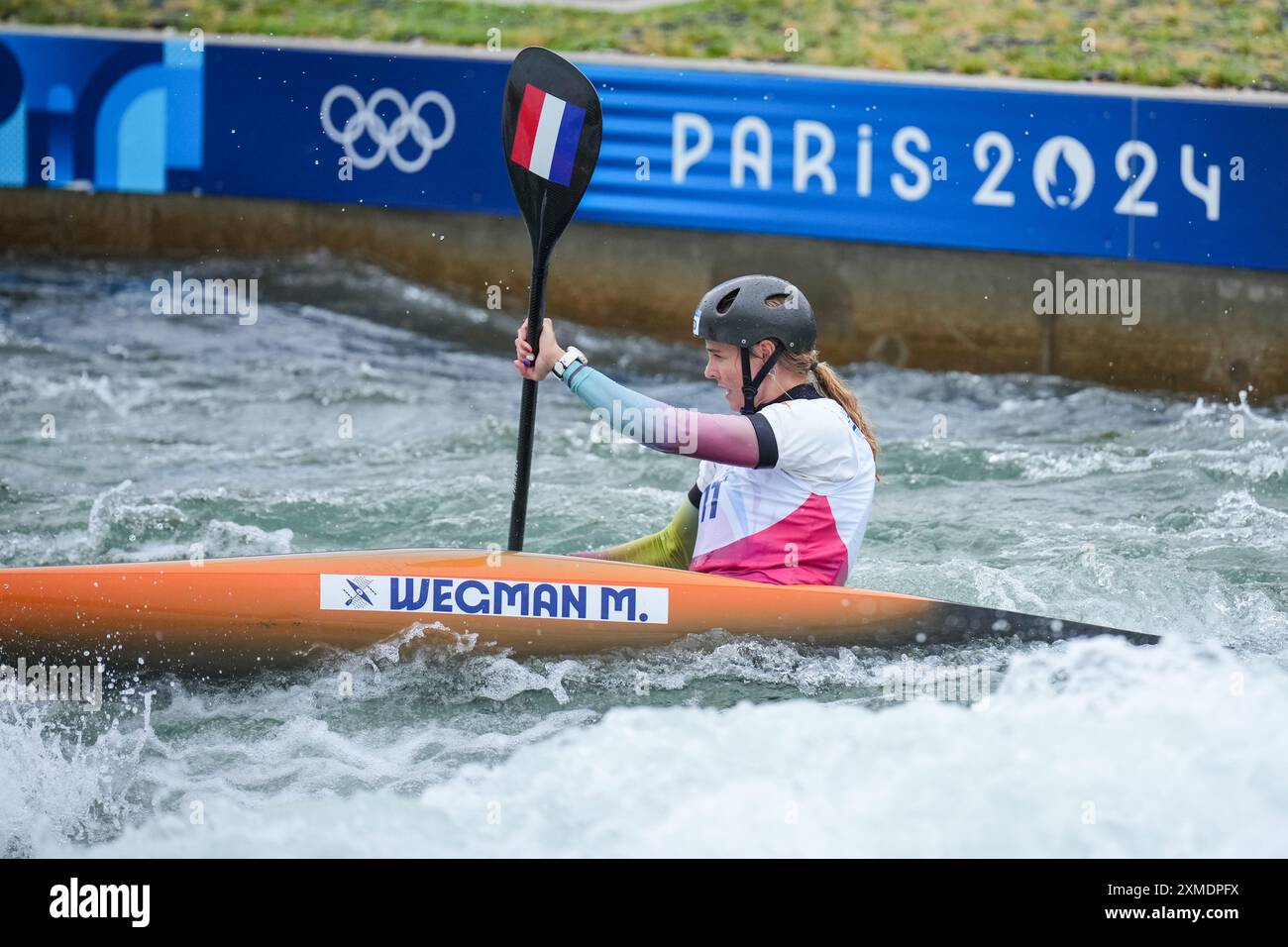 PARIS, FRANCE - JULY 27: Martina Wegman competing in the Women's Kayak ...