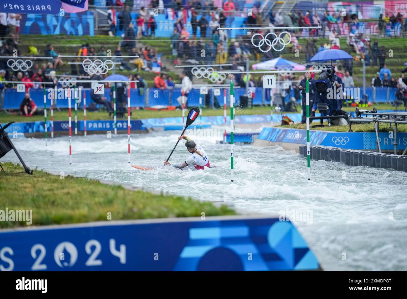 PARIS, FRANCE - JULY 27: Martina Wegman competing in the Women's Kayak ...