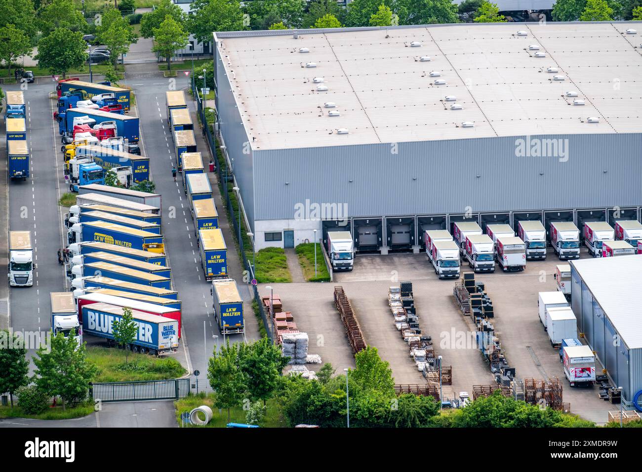 Truck, lorry, logistics company, logistics centre on the former Ewald ...