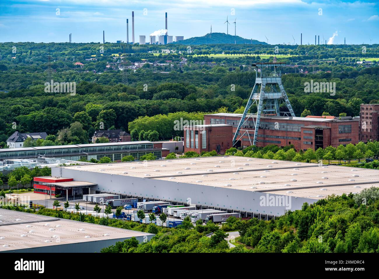 Truck, lorry, logistics company, logistics centre on the former Ewald ...