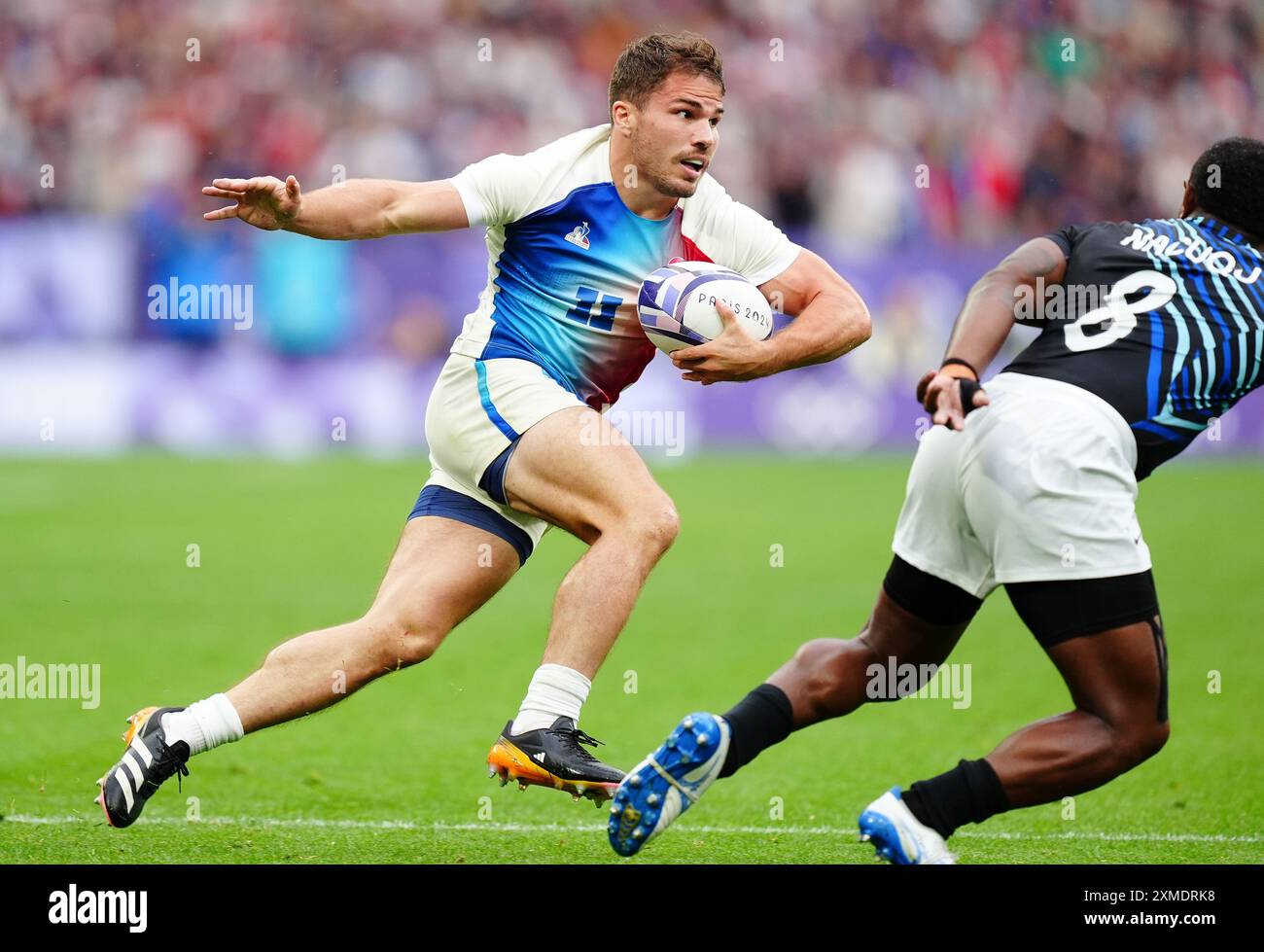 France's Antoine Dupont in action during the rugby sevens gold medal ...