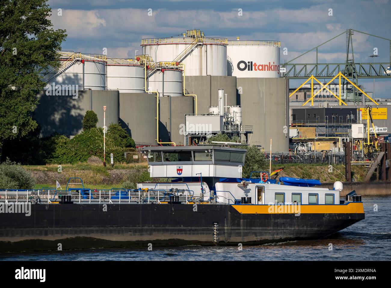 Duisburg harbours, tank terminal of Oiltanking Deutschland GmbH, large ...