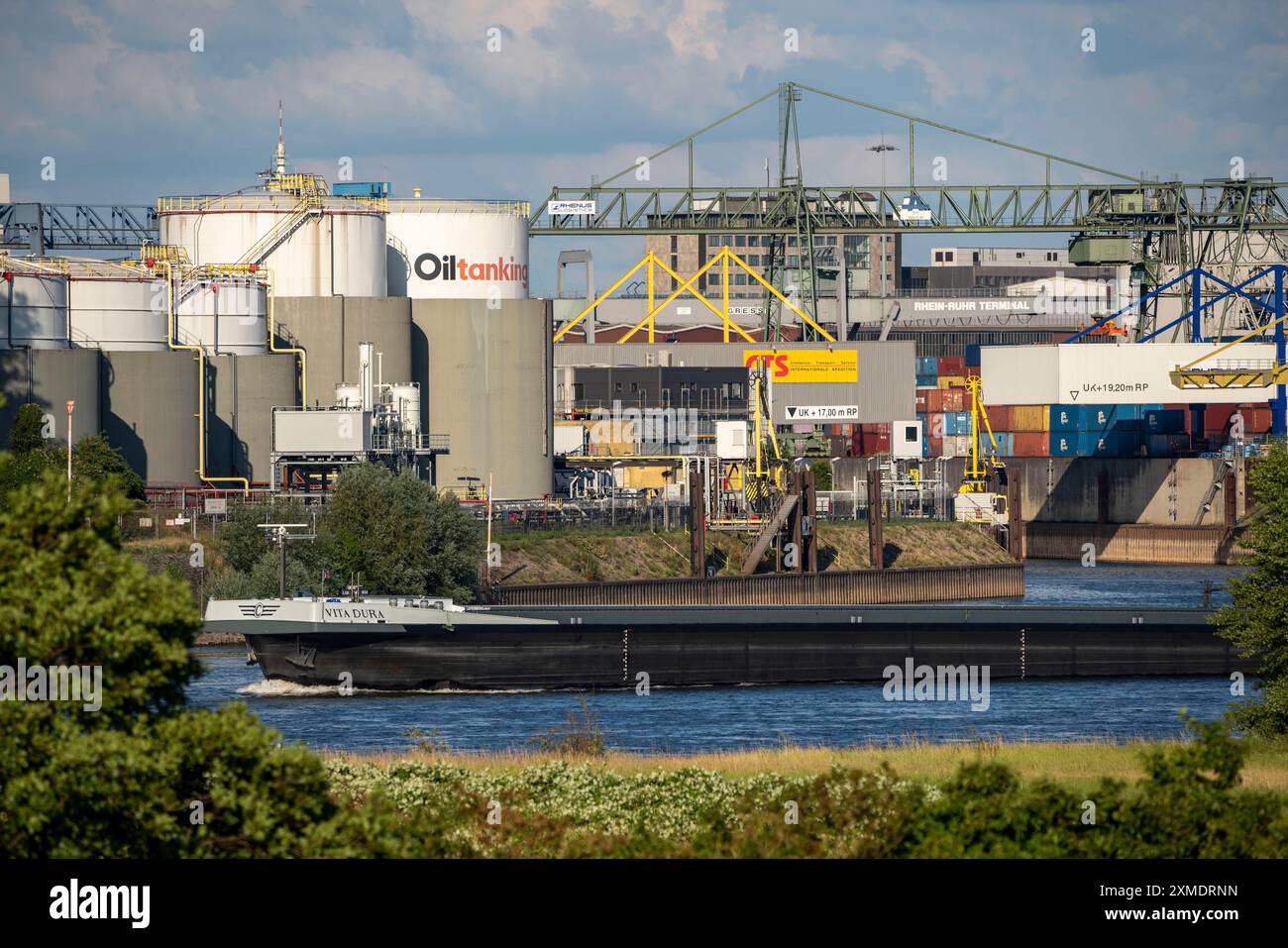 Duisburg ports, outer harbour, parallel port, container handling, on ...