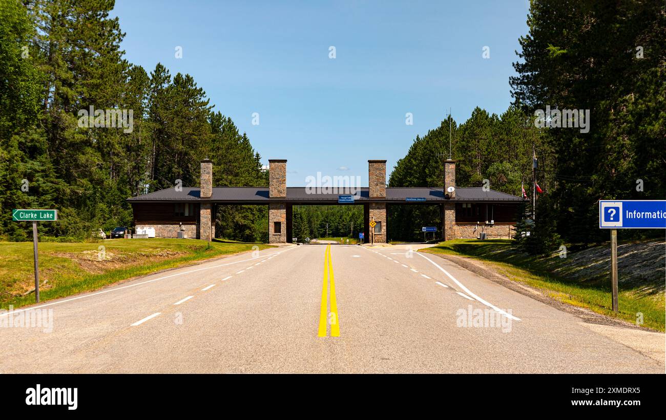 The East Gate Entrance To Algonquin Provincial Park Near Whitney ...