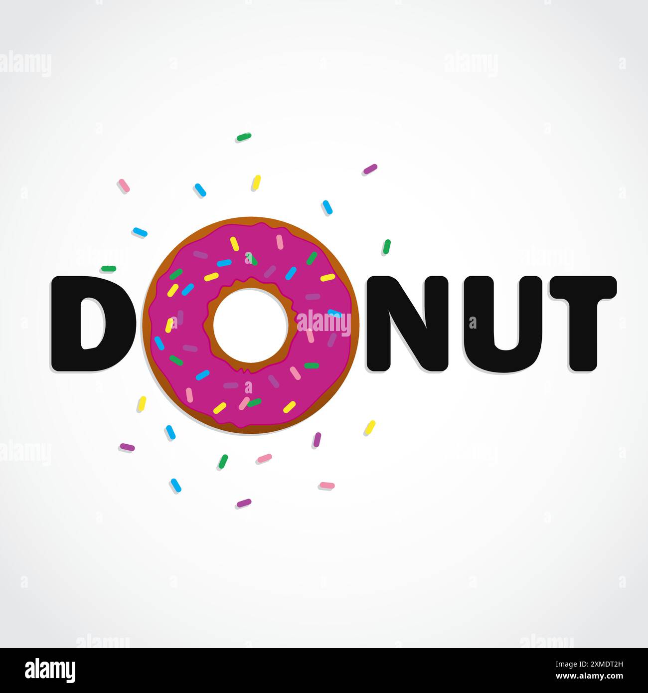 donut text logo Stock Vector Image & Art - Alamy