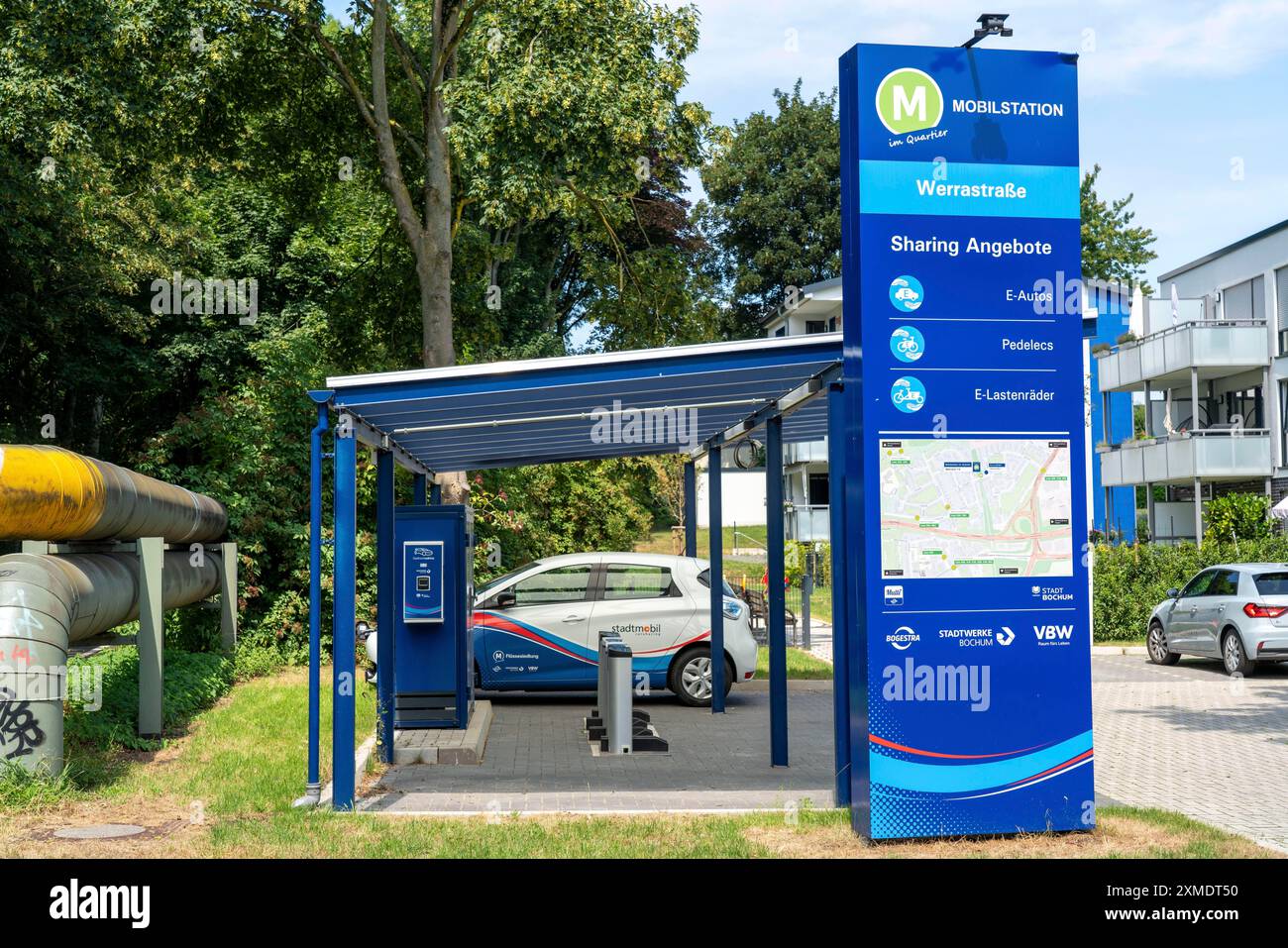 E-mobility station, car sharing and e-bike sharing, for all citizens ...