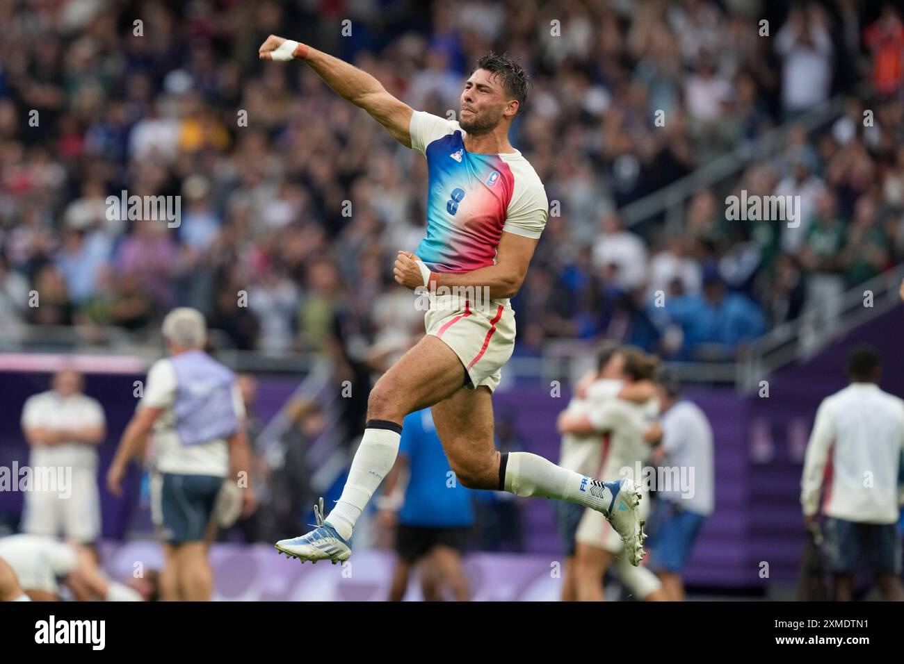 Antoine Zeghdar of France celebrates after the end of the men's gold ...