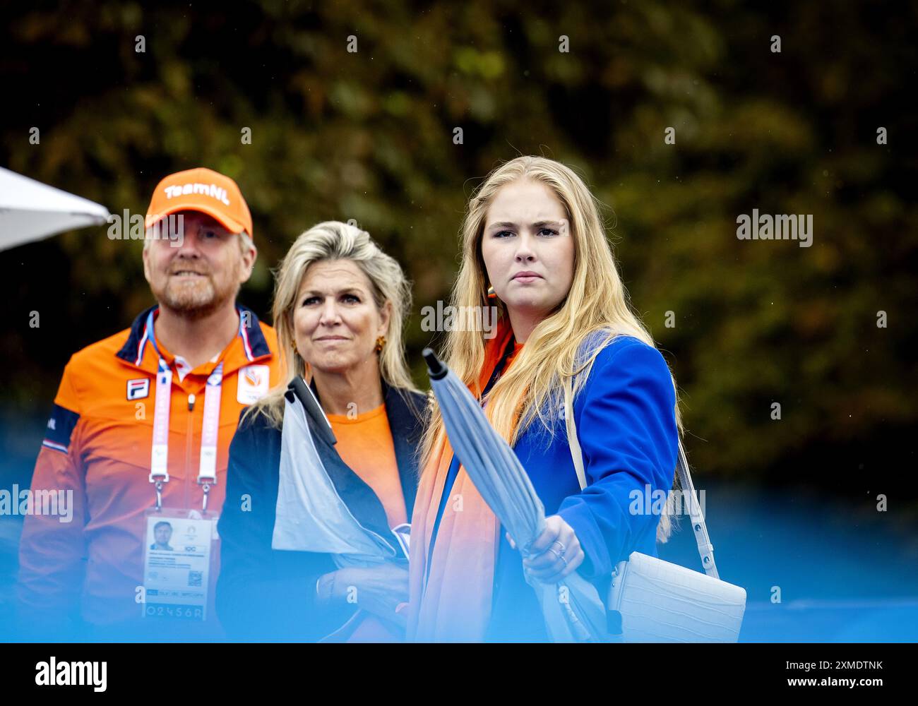 PARIS - King Willem-Alexander, Queen Maxima and Princess Amalia during ...