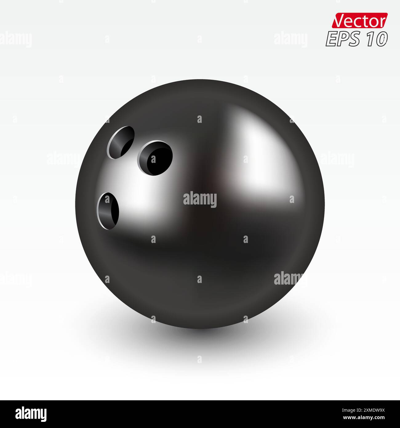 bowling ball 3d object with shadow Stock Vector Image & Art - Alamy
