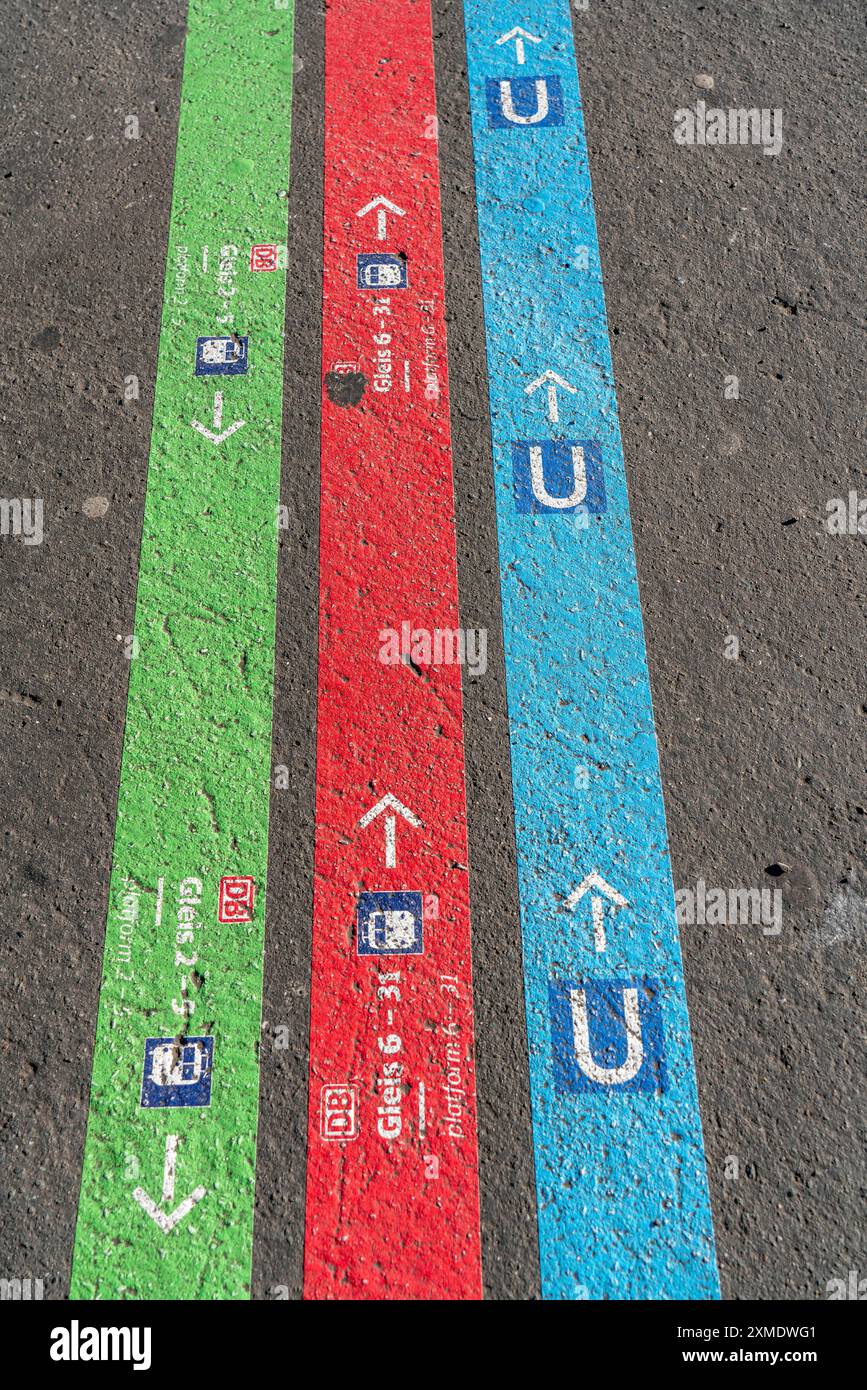 Signpost on pavement bus hi-res stock photography and images - Alamy