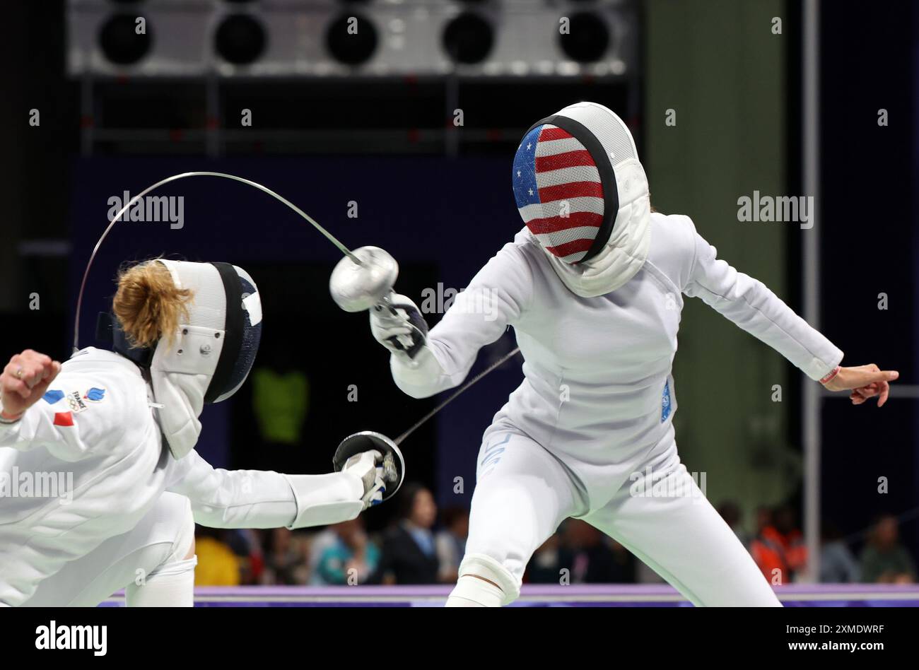 Paris, France. 27th July, 2024. Anne Cebula of the US competes against ...