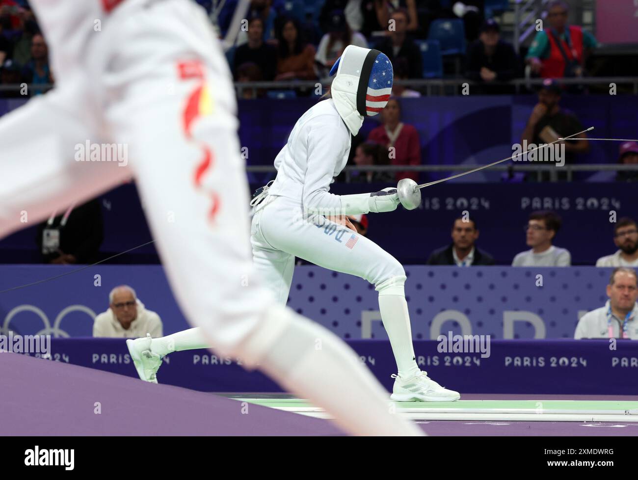 Paris, France. 27th July, 2024. Anne Cebula of the US competes against ...
