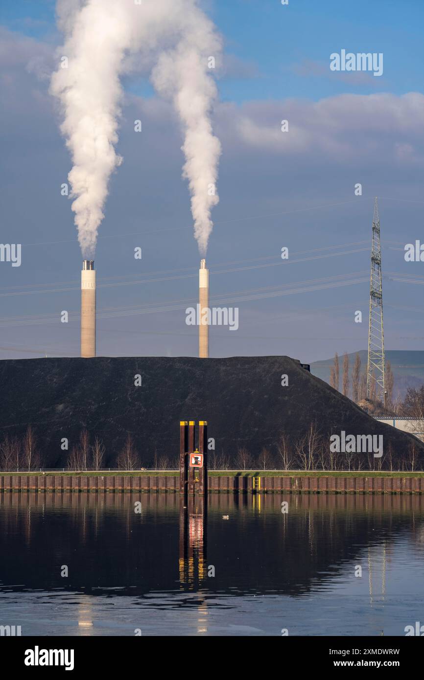 Coal stockpile, coal store, steam coal, for the STEAG Herne thermal ...