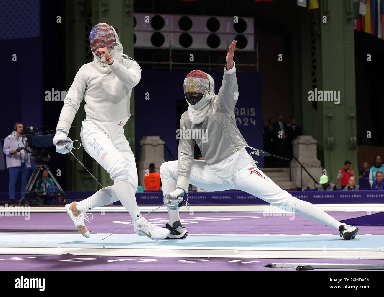 Paris, France. 27th July, 2024. Mitchell Saron of the US competes ...