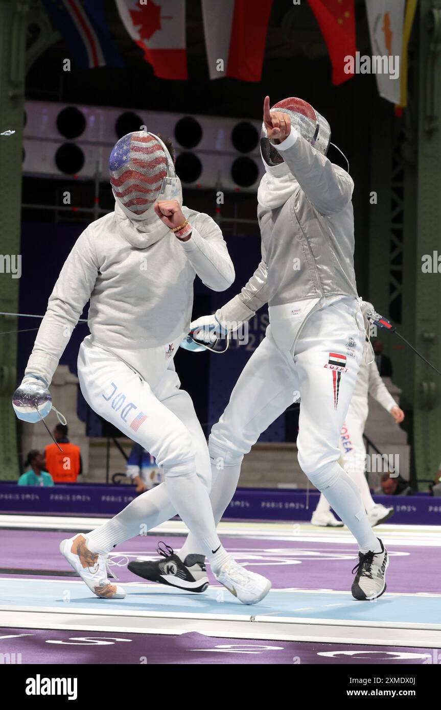 Paris, France. 27th July, 2024. Mitchell Saron of the US competes ...