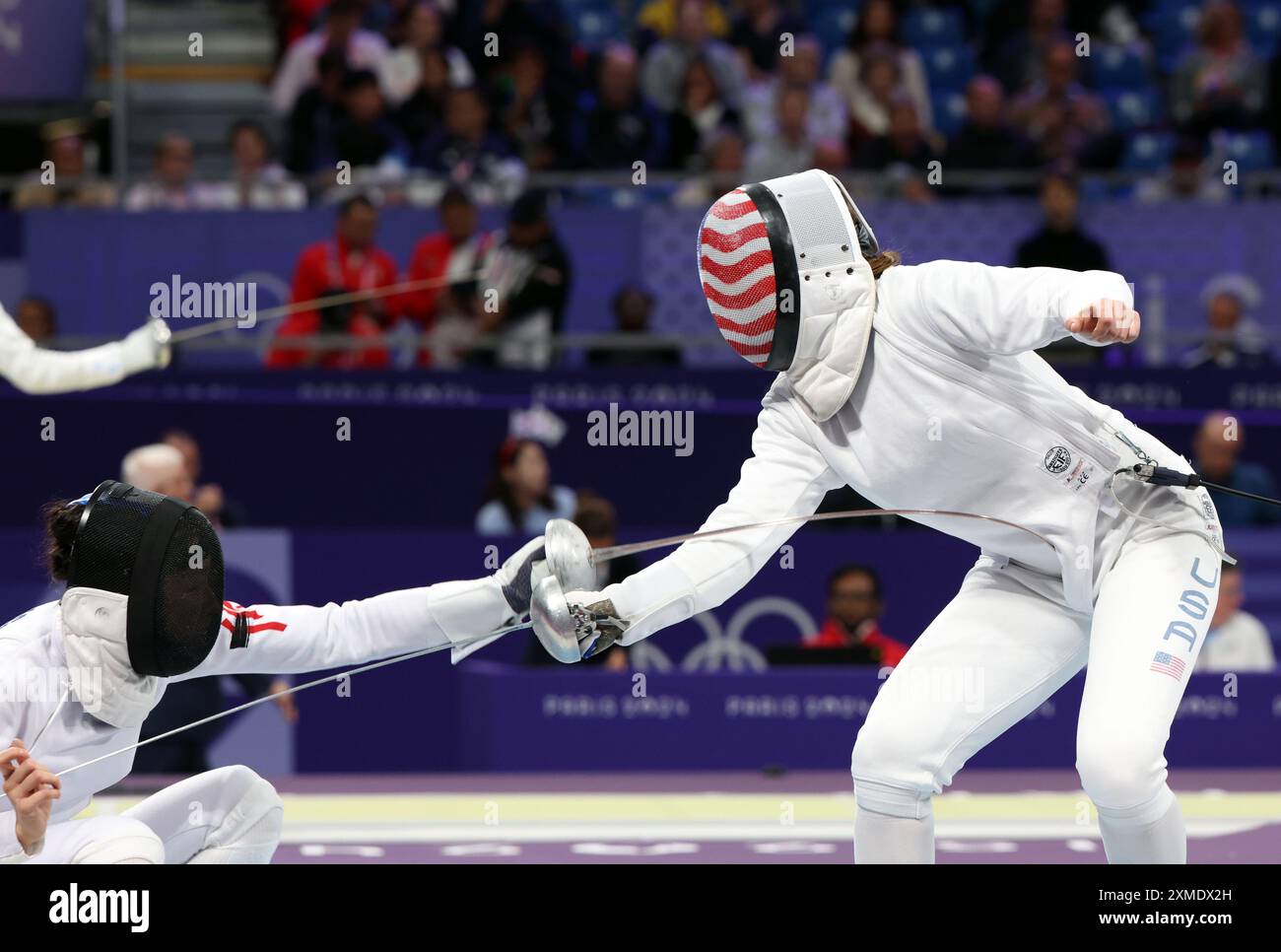 Paris, France. 27th July, 2024. Hadley Husisian of the US competes ...