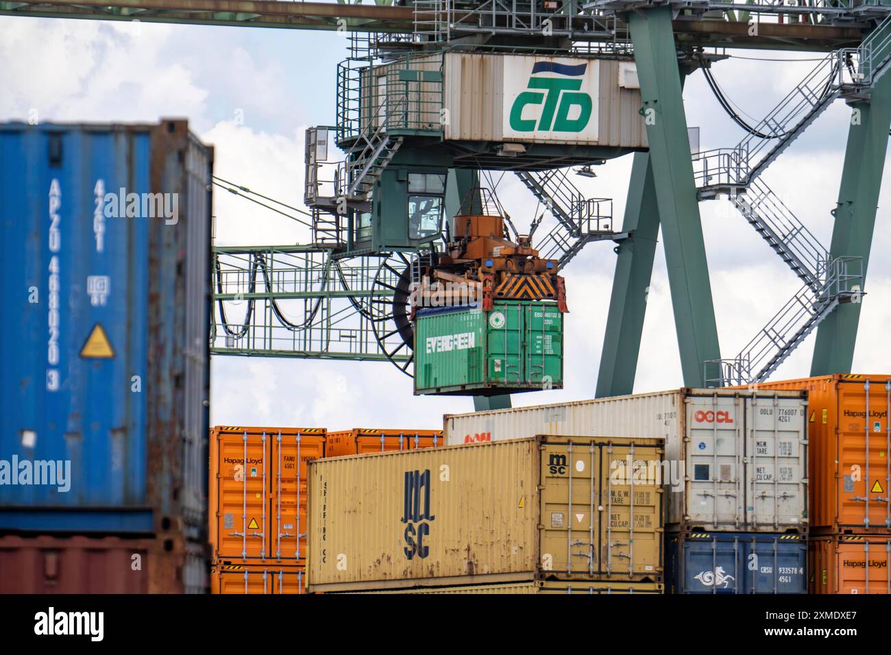 Port of Dortmund, Container Terminal Dortmund CTD, trimodal terminal ...