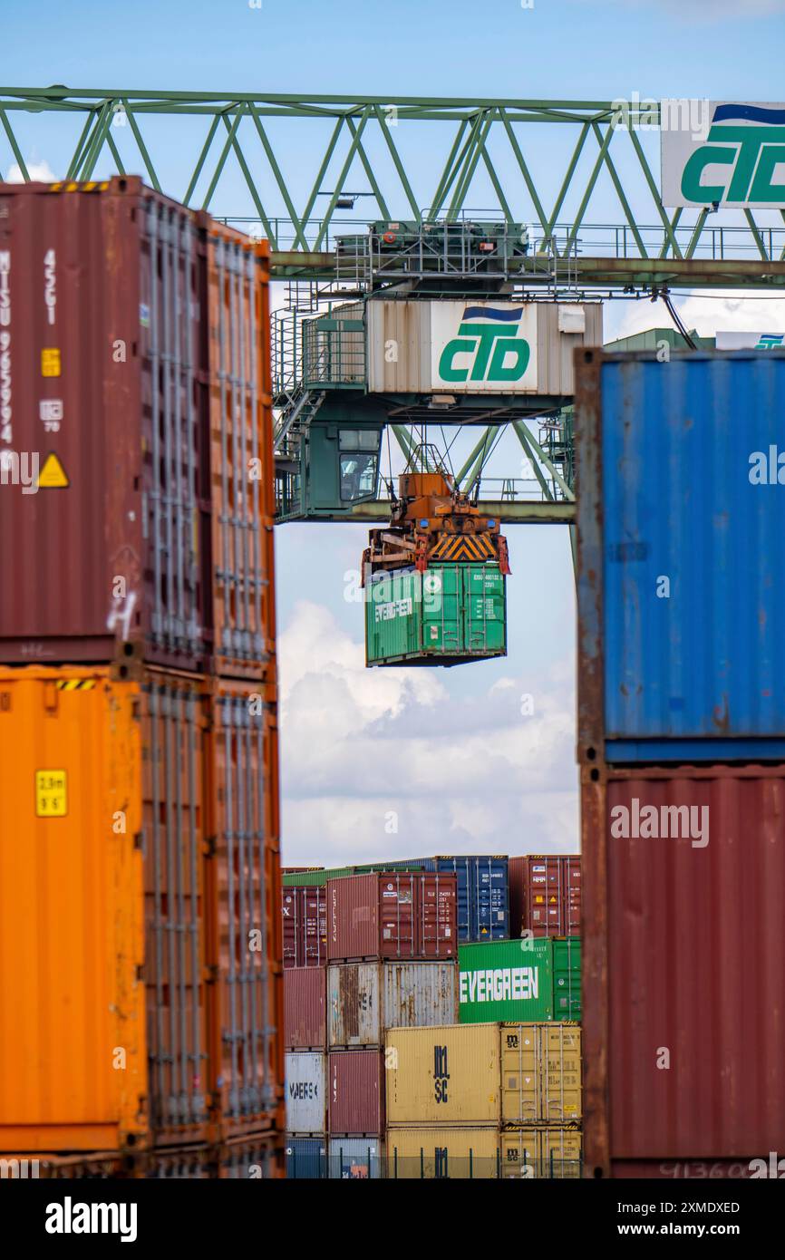 Port of Dortmund, Container Terminal Dortmund CTD, trimodal terminal ...